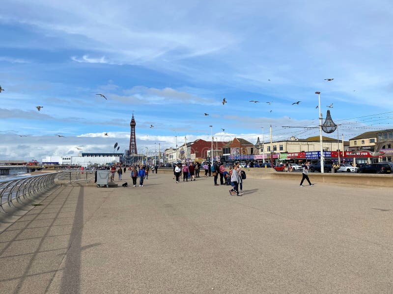 A view of a Blackpool Tram editorial stock photo. Image of evening ...