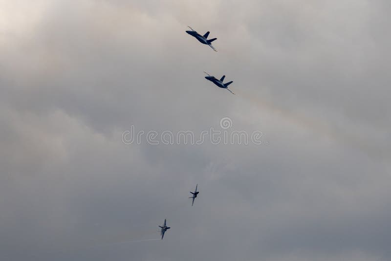 View of the Blue Angels Aircraft in the Sky Editorial Stock Photo ...