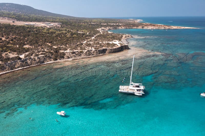 View of Blue Lagoon at Cape Greko. Cyprus Stock Photo - Image of europe ...