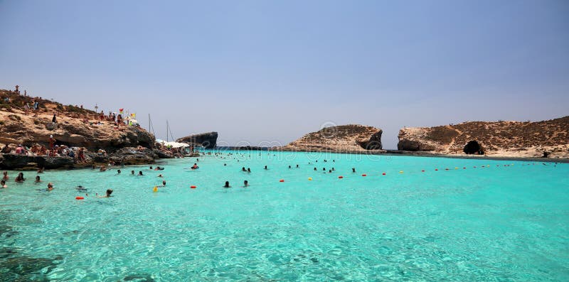 Blue lagoon in malta editorial photography. Image of coast - 228548602