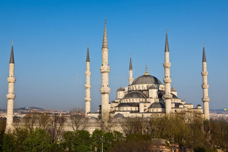 View of the Blue Mosque stock image. Image of architecture - 11213009