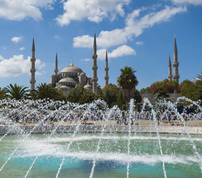 View of the Blue Mosque in Istanbul Stock Photo - Image of muslim, view ...