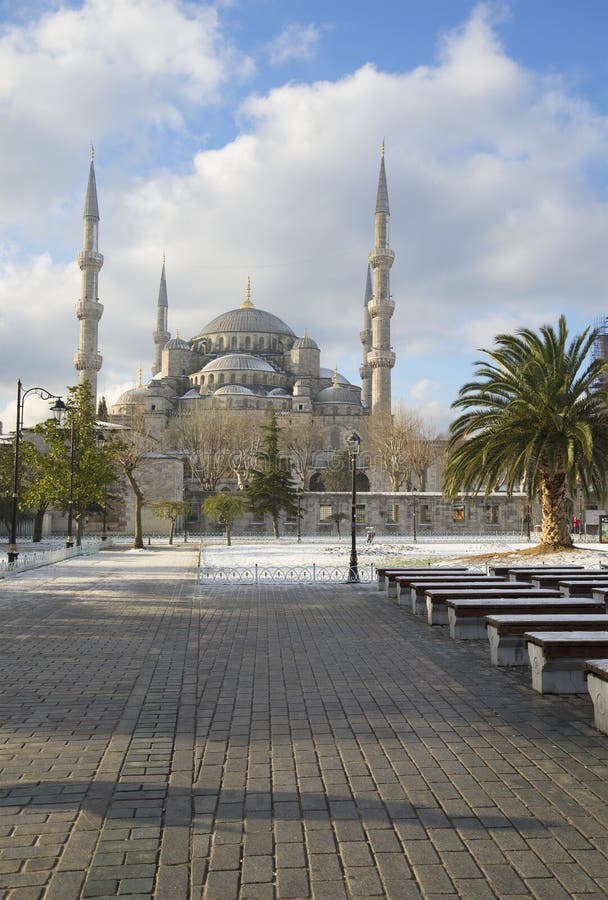 View of the Blue Mosque a Sunny January Day. Istanbul Editorial Stock ...