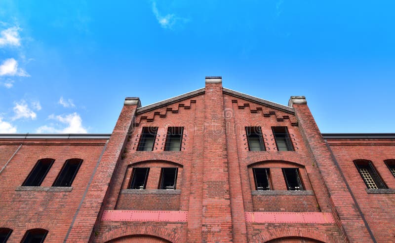 A View of Blue Sky and Brick Building Stock Image - Image of scenes ...