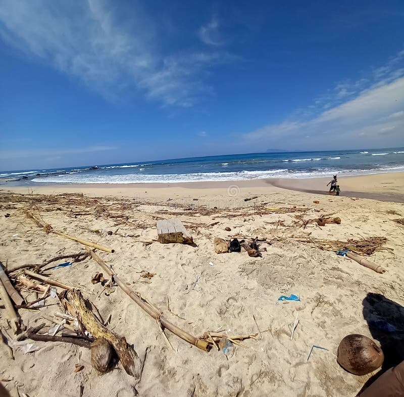 The View of the Blue Sky on the Edge of a Sunny Beach and Very White ...