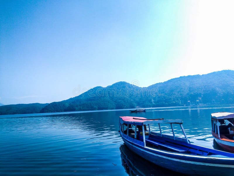 View of Boat in Cirata Lake West Java Indonesia Stock Photo - Image of ...