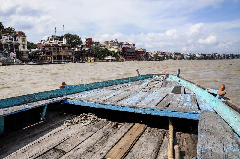 Row Boat Varanasi Side View Stock Photo - Image of built, view: 60467482