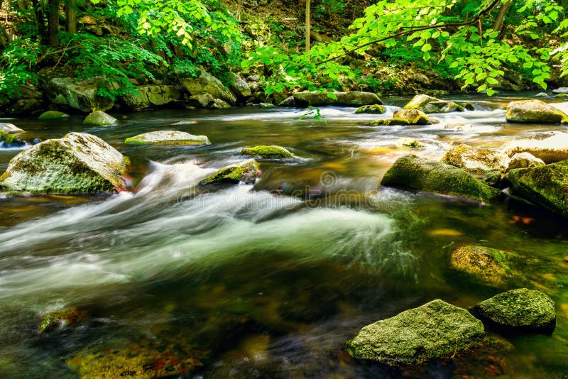 A View of the Bode River Bed in the Harz Mountains Stock Photo - Image ...