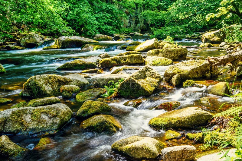 A View of the Bode River Bed in the Harz Mountains Stock Image - Image ...