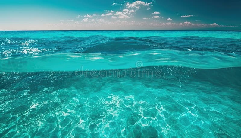 A View of a Body of Water from the Bottom of a Wave. Generative Ai ...