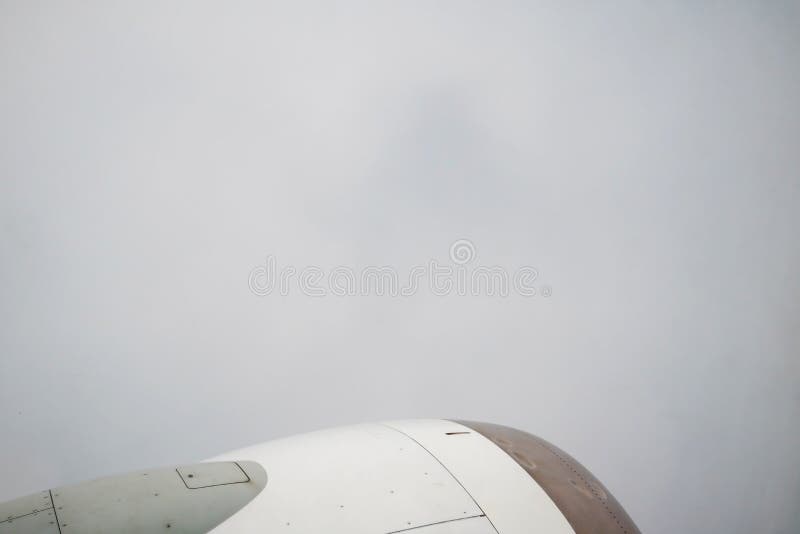 View from Boeing 737 MAX 8 on on Thick Gray Clouds, Sky is Not Visible ...