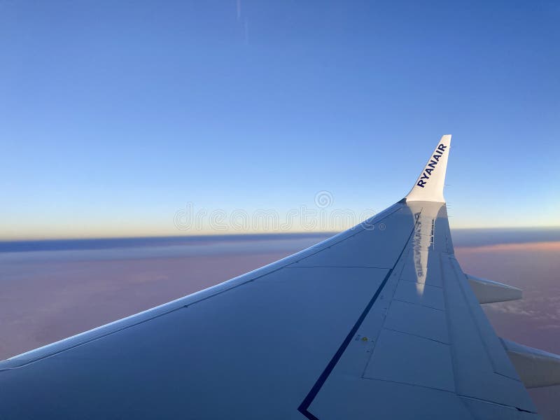 View from Boeing 747 on a Ryan Air Flight Editorial Image - Image of ...