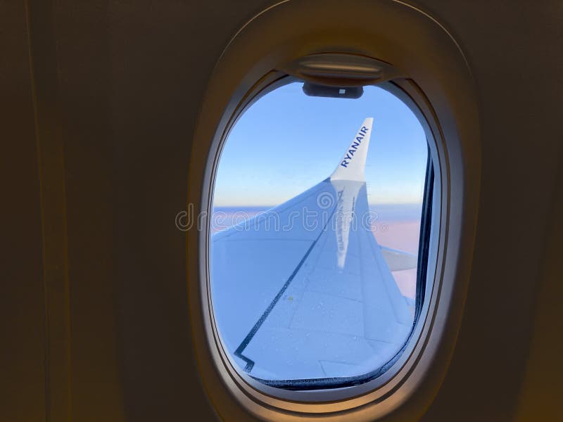 View from Boeing 747 on a Ryan Air Flight Editorial Image - Image of ...