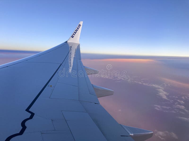 View from Boeing 747 on a Ryan Air Flight Editorial Photography - Image ...