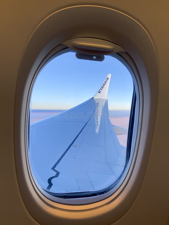 View from Boeing 747 on a Ryan Air Flight Editorial Stock Image - Image ...