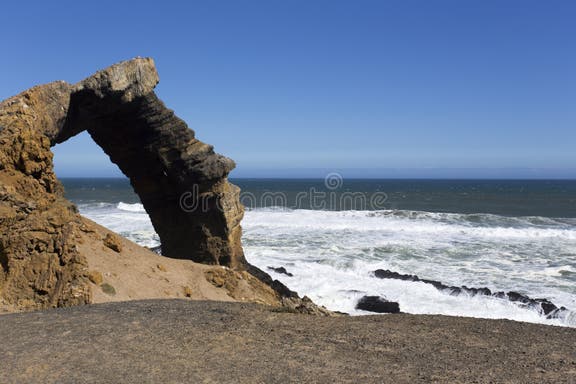 A View of Bogenfels Arch at Luderitz Stock Image - Image of ocean, area ...