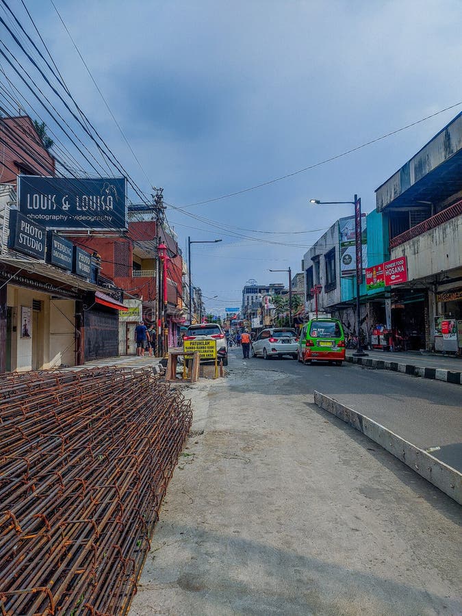 View of Bogor City Street Which is Being Repaired Editorial Stock Photo ...