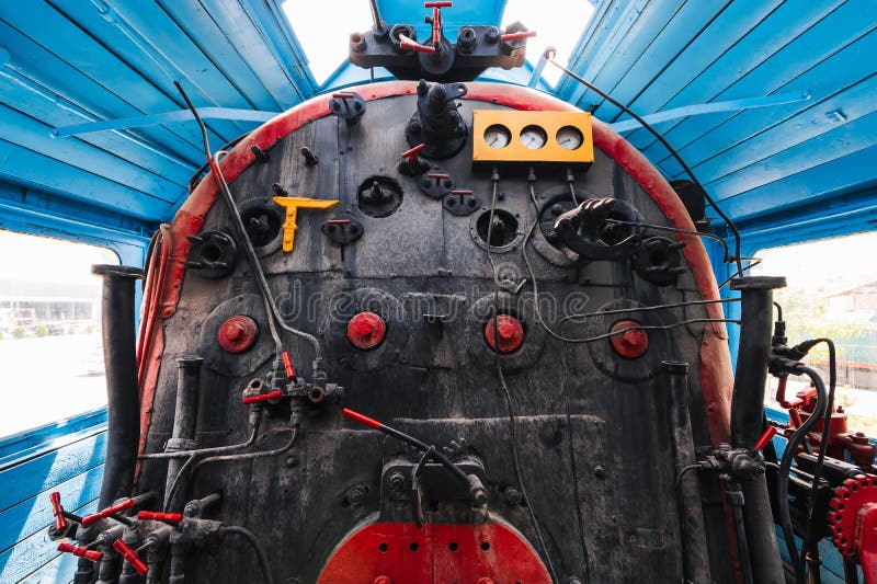 View of the Boiler Room in the Driver S Cabin of the Old Train ...