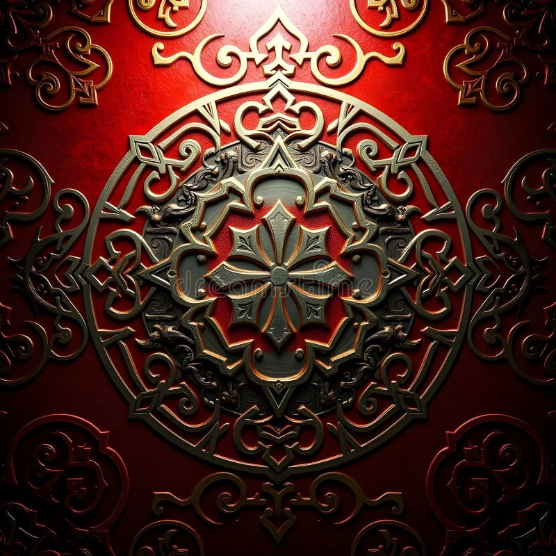 A Bold, Graphic Background with Repeating Patterns Stock Illustration ...