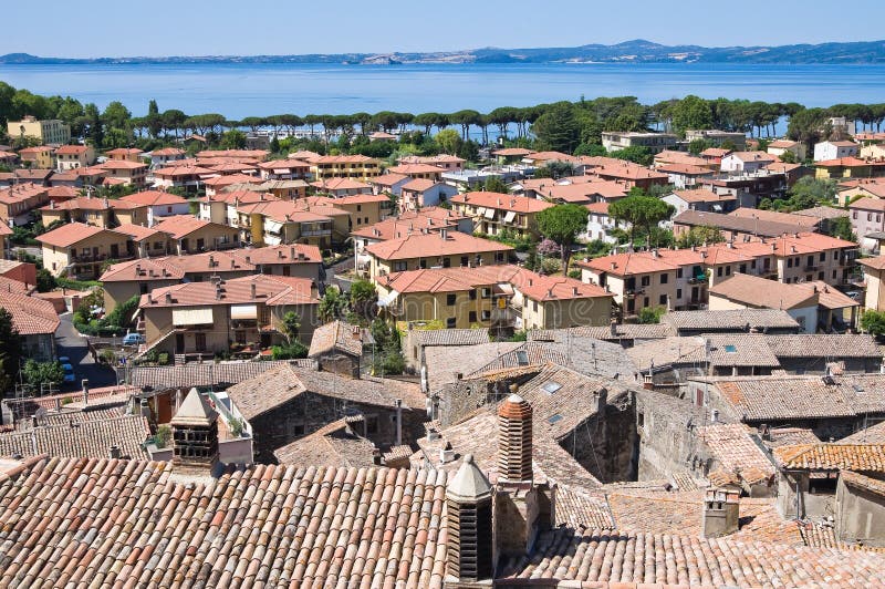 View of Bolsena. Lazio. Italy Stock Photo - Image of outdoor, edifice ...