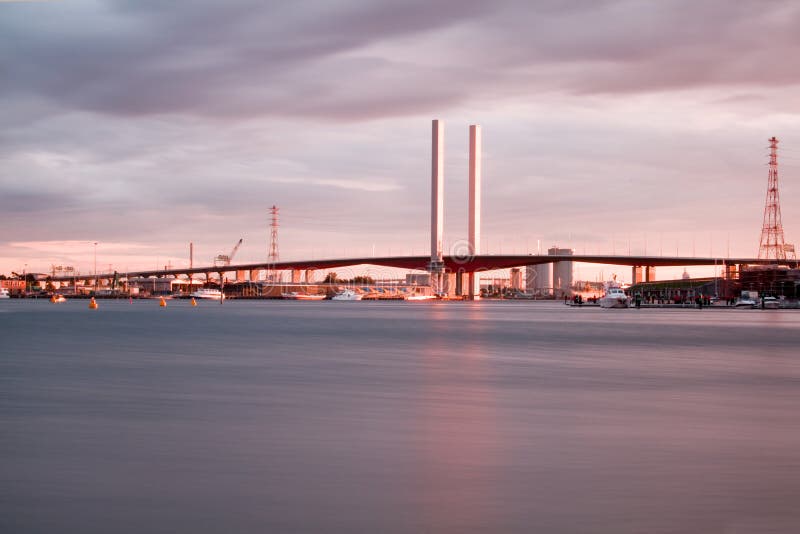 View of Bolte Bridge in Melbourne. Stock Photo - Image of construct ...