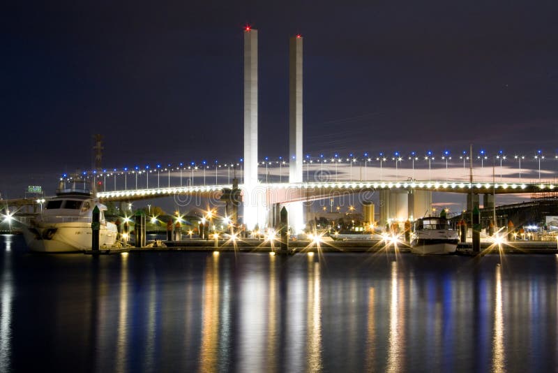 View of Bolte Bridge in Melbourne. Stock Photo - Image of construct ...
