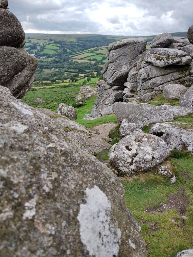 Rocks in Dartmoor National Park. Stock Photo - Image of roocks, hills ...
