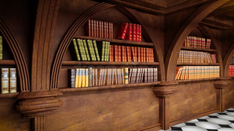 View of Bookshelves in an Old Library Stock Footage - Video of bookcase ...