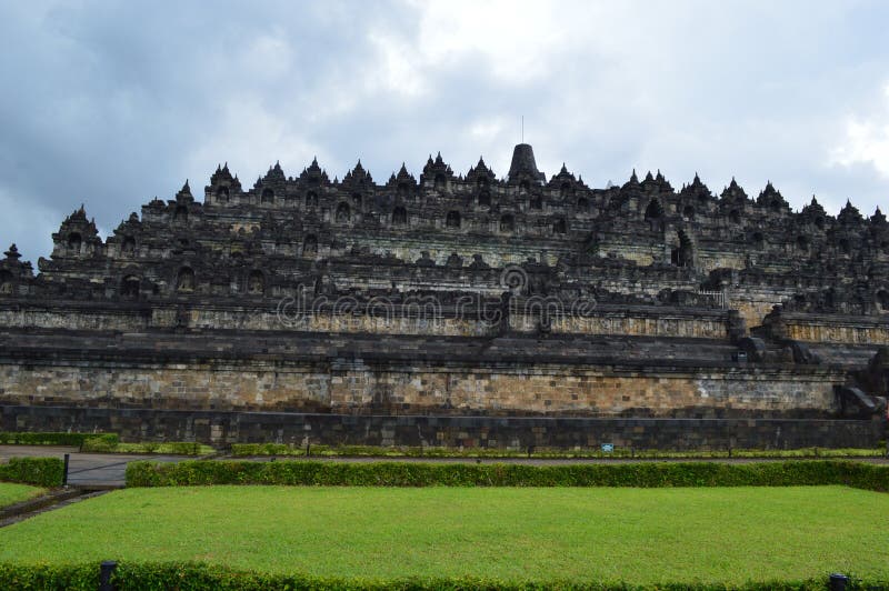 View of Borobudur Temple in Magelang Stock Image - Image of borobudur ...
