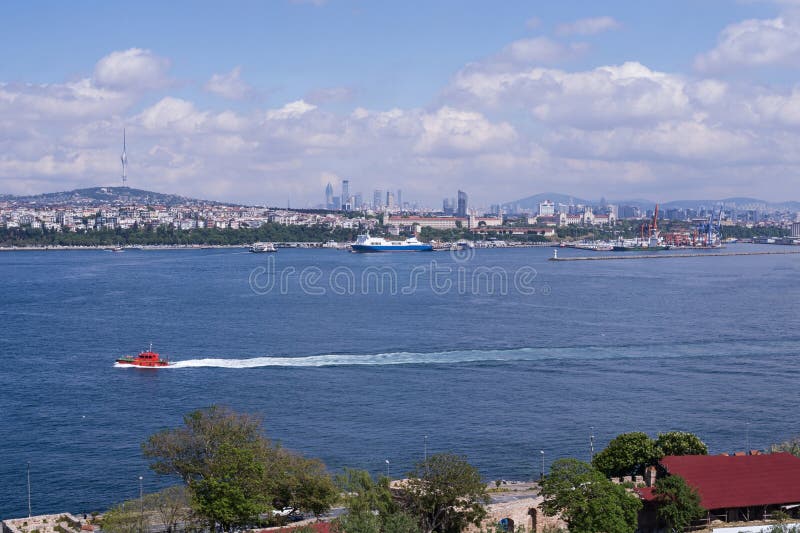 Beautiful View of Bosphorus Strait from Topkany Palace Observation Deck ...