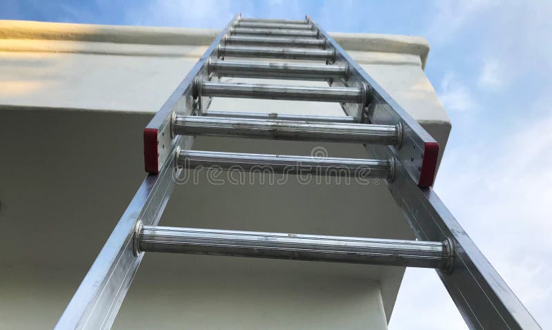 Looking Up a Ladder To the Sky Stock Photo - Image of look, ladder ...