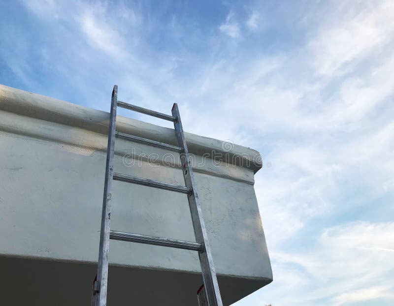 Looking Up a Ladder To the Sky Stock Photo - Image of view, step: 152986166