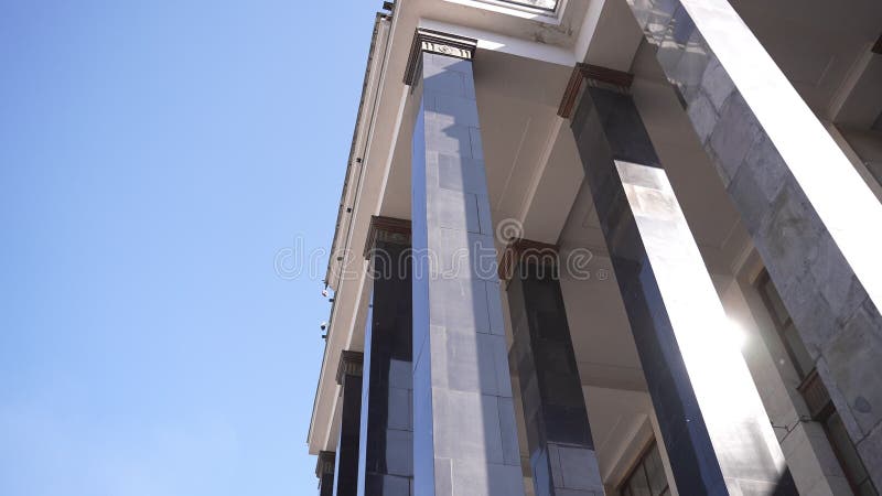 Tall Columns of an Ancient Building Stock Footage - Video of cathedral ...