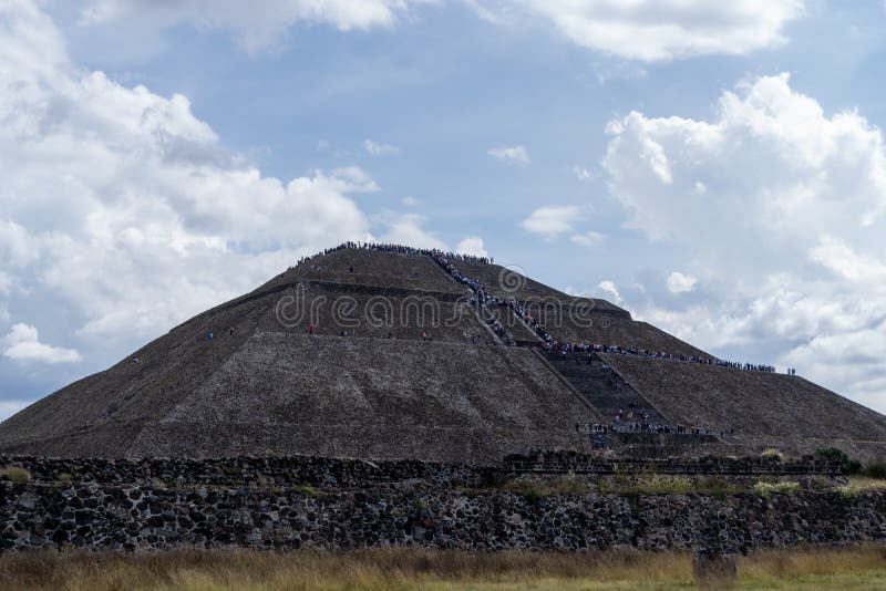 View from the Bottom of the Sun Pyramid Stock Photo - Image of ...