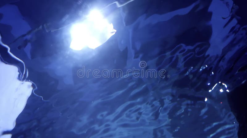 View from the Bottom of Swimming Pool on Light Shining through Water ...