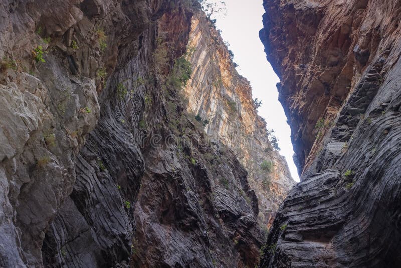 A View from the Bottom To the Mountain Walls, Which Forms Interesting ...