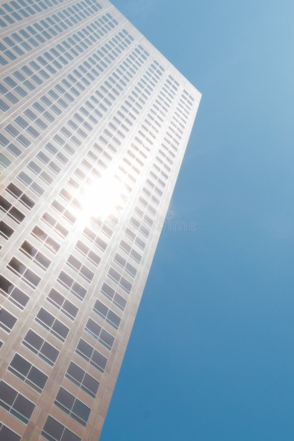 View Looking Up from Bottom of Skyscraper Stock Image - Image of ...