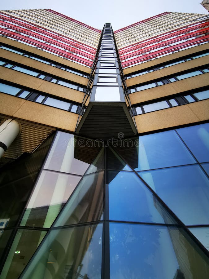 View from the Bottom Up on a Brilliant Building Stock Image - Image of ...