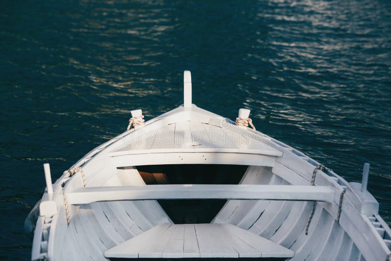 View from the Bow of a Wooden Boat Stock Photo - Image of indulging ...