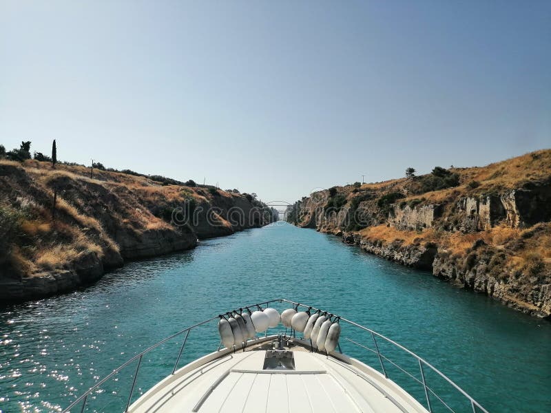 View from a Bow of Yacht at Seaward. Beautiful View from a Bow of Yacht ...