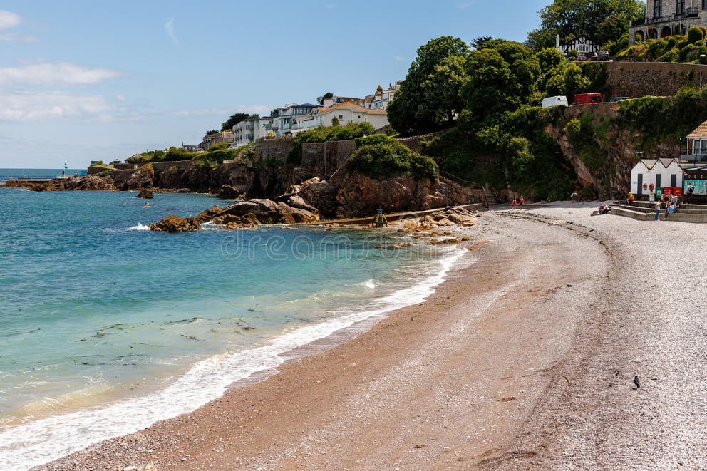 View at Breakwater Beach in Devon. Brixham, Devon, UK, June 10, 2024 ...