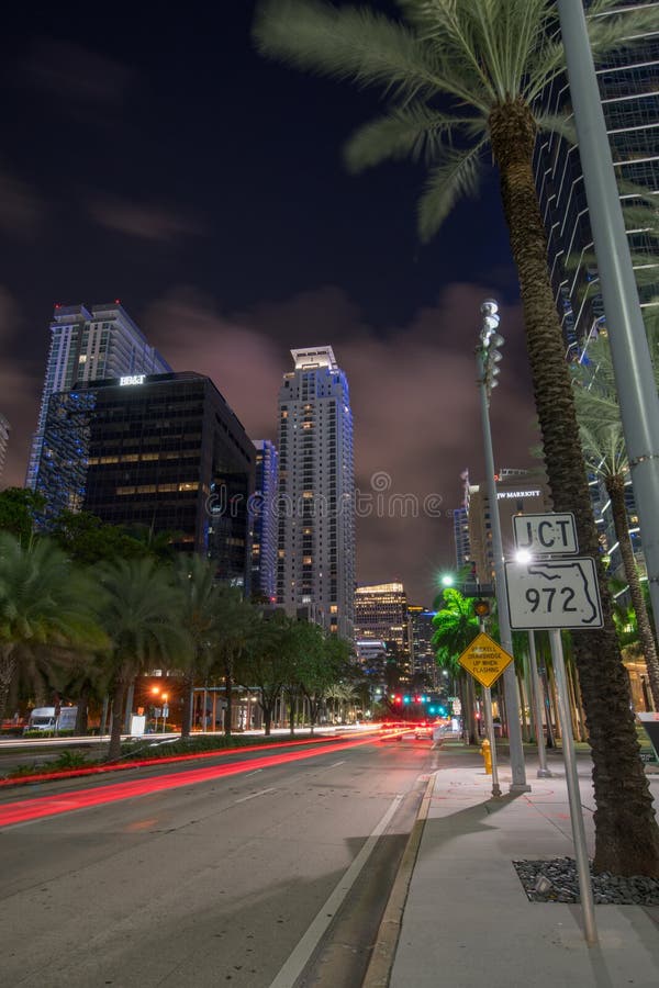 View of Brickell Avenue Miami FLorida Editorial Stock Image - Image of ...