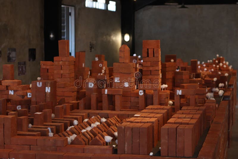 View of Bricks Blocks Stored in the Basement - Construction Objects ...