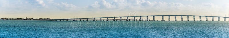 A View of a Bridge Across the Bay in Miami Stock Image - Image of ...