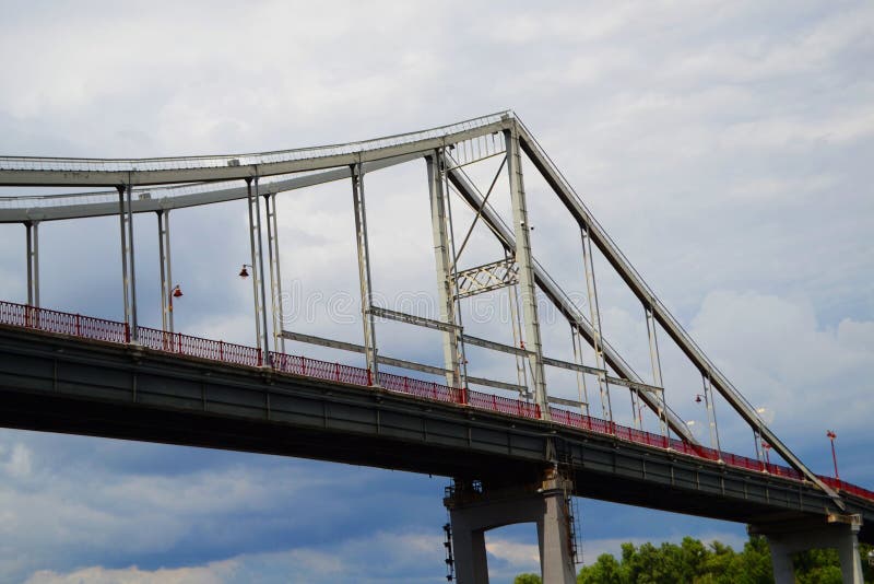 View of the Bridge from Below, the Bridge in Perspective, a Footbridge ...
