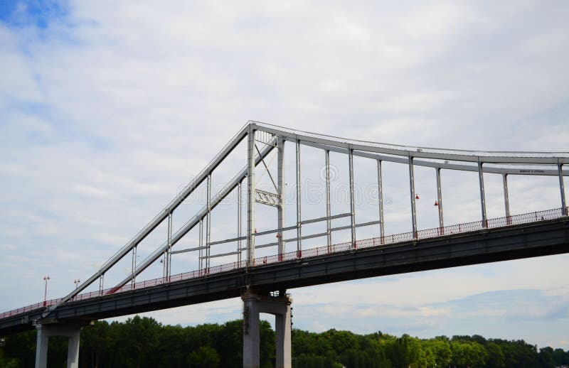 View of the Bridge from Below, the Bridge in Perspective, a Footbridge ...