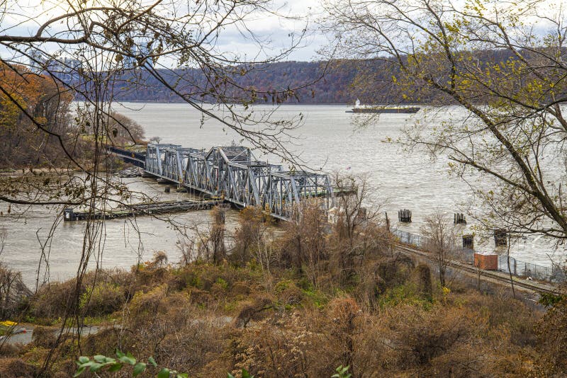 Bridge in the fall stock photo. Image of nature, winter - 165702952