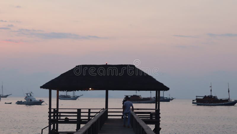 View from a Bridge in Labuan Bajo Indonesia Stock Photo - Image of dusk ...