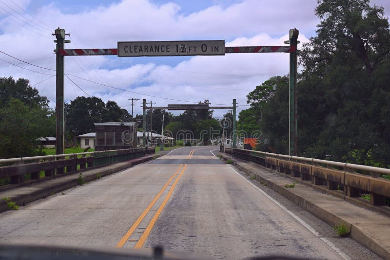 View of a Bridge Road Surrounded by Trees. Stock Image - Image of trees ...