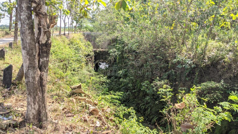 The View of a Bridge that Stands Over a Deep Water Channel Stock Photo ...